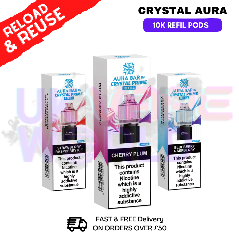 Crystal Prime Aura Bar 10K Replacement Pods