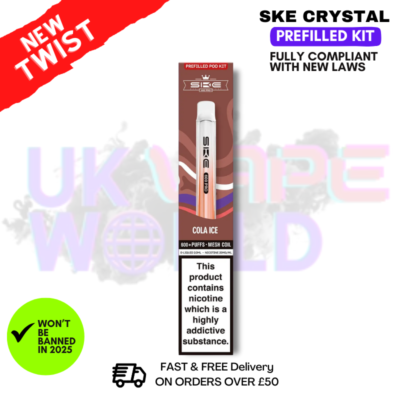 Cola ICE SKE CRYSTAL Bar Pro 600 Puff Prefilled Pod Kit