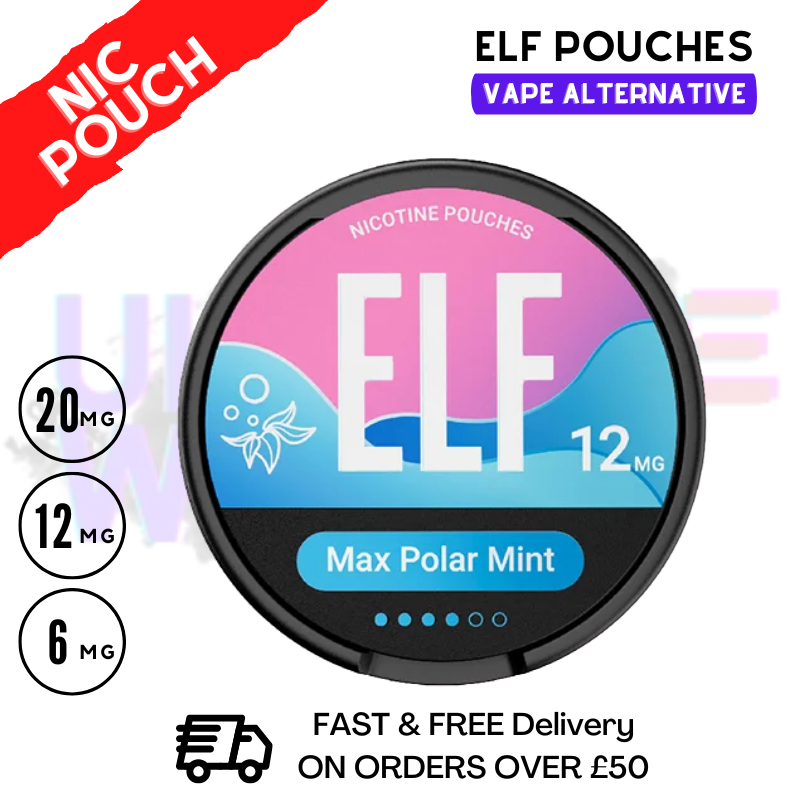 Max Polar Mint Elf Nicotine Pouches By Elf Bar