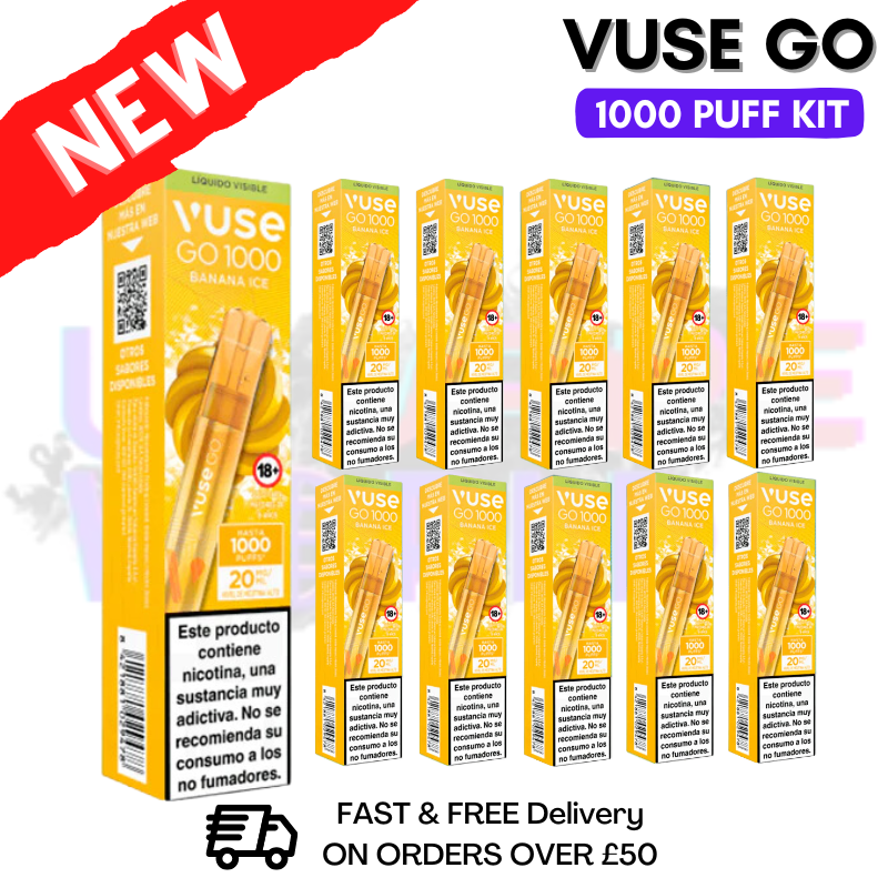 Vuse Go 1000 Banana ICE Box Of 10 - Only £19.99