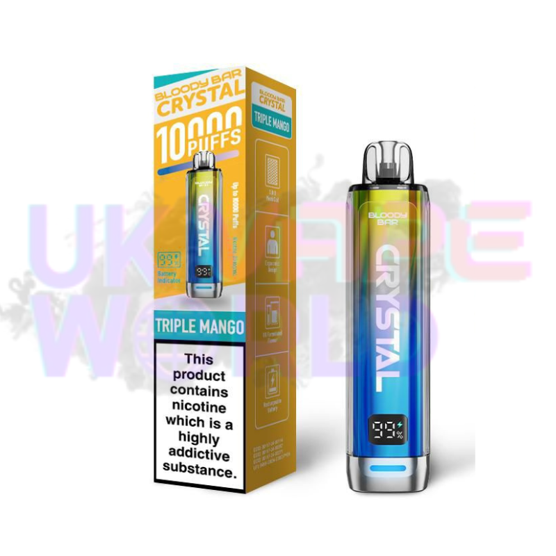 Triple Mango Bloody Bar Crystal 10K Puff Box Of 10