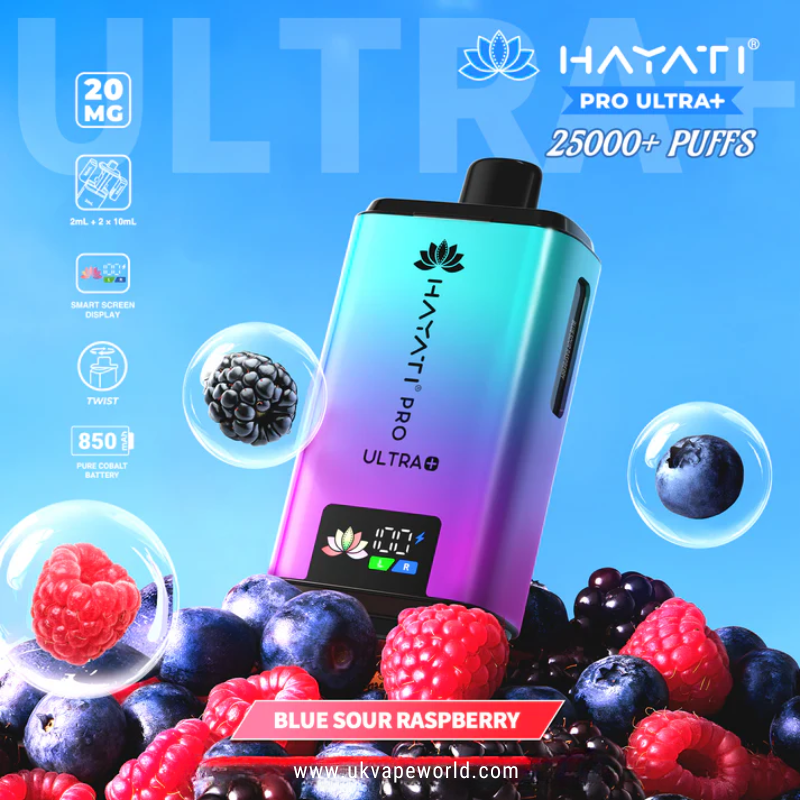 Blue Sour Raspberry Hayati Pro Ultra Plus 25000 Prefilled Pod Kit