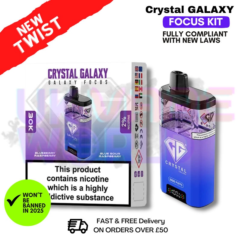 Blueberry Raspberry Crystal Galaxy 30K Focus 2 Puff Kit
