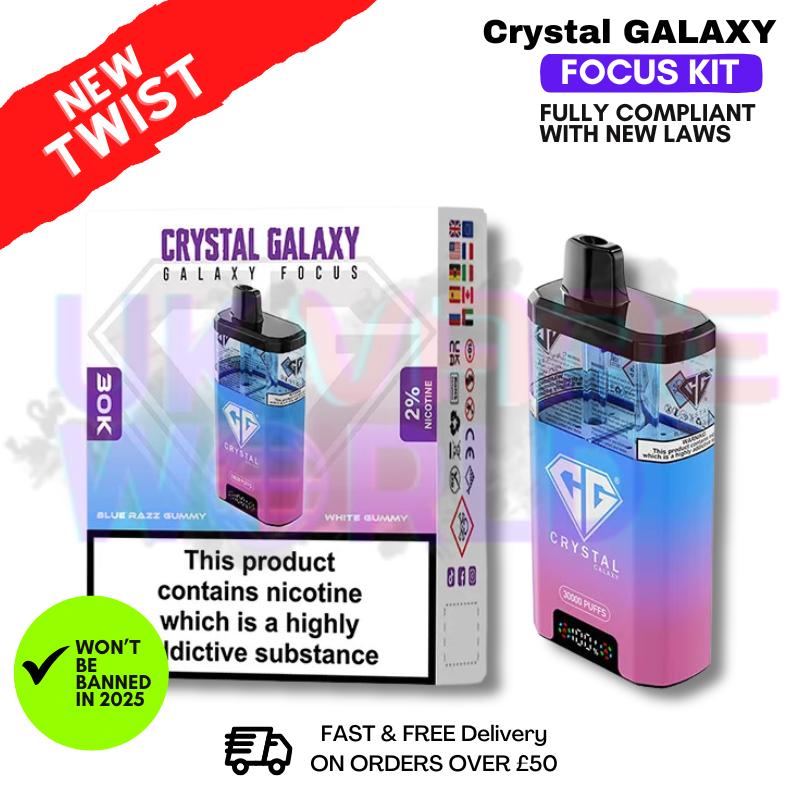 Blue Razz Gummy Crystal Galaxy 30K Focus 2 Puff Kit