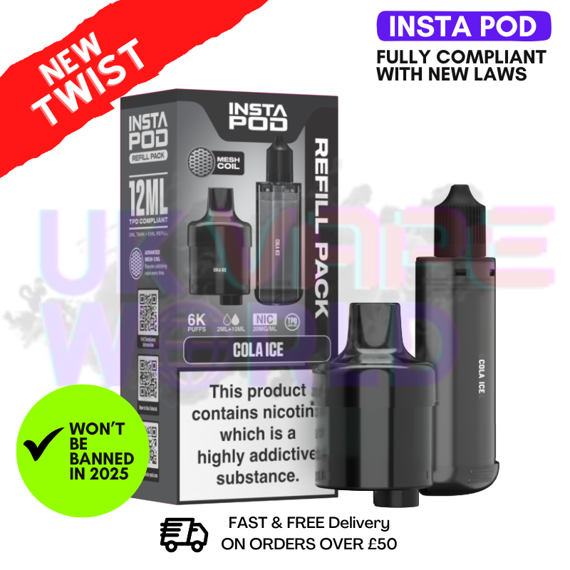 20MG Cola ICE Insta Pod Refil Pack 12ML