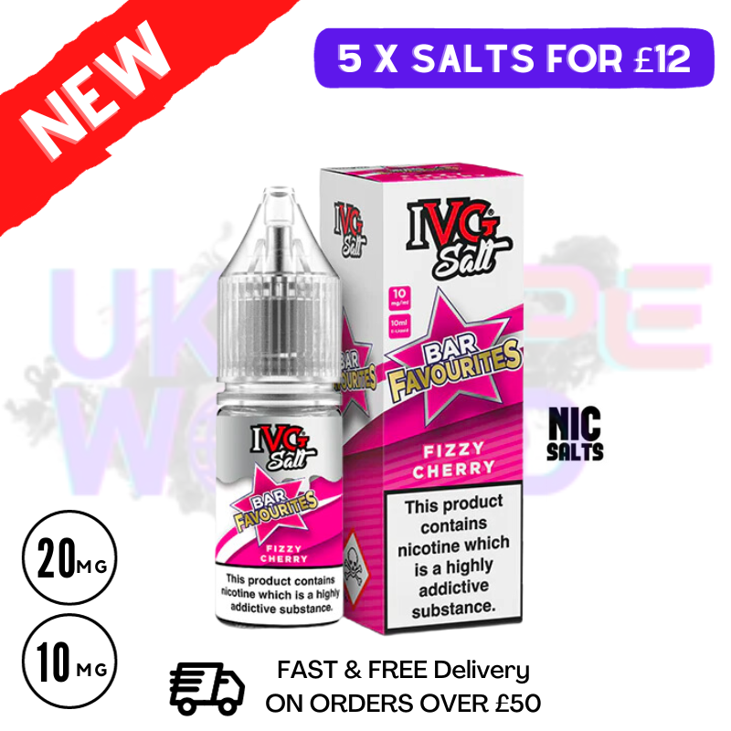 Fizzy Cherry IVG Salt 10ml Nic Eliquid | ANY 5 FOR £12