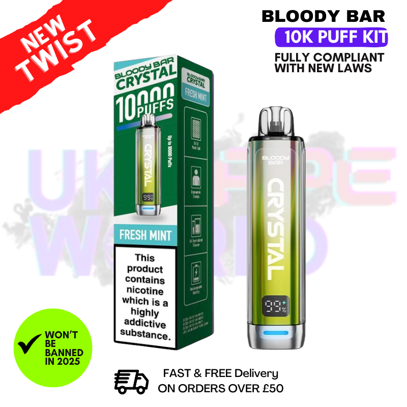 Bloody Bar Crystal Fresh Mint 10K Puff Pod Kit