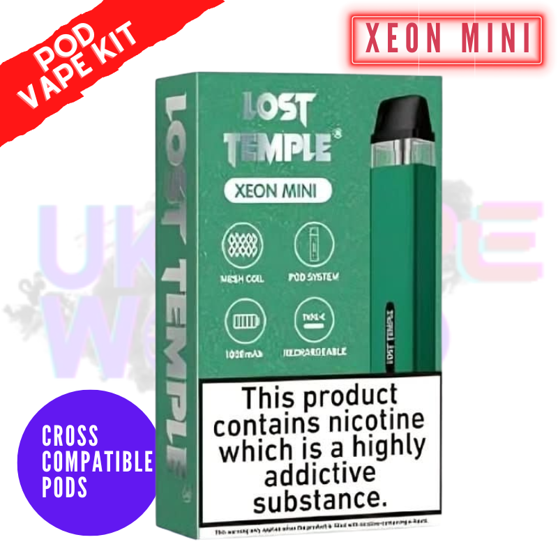 Lost Temple Xeon Mini Vape Pod GREEN Kit - UK Vape World