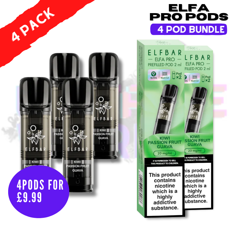 Kiwi Passionfruit Guava ELFA Pro Pods - Pack Of 4 PODS