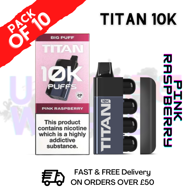Pink Raspberry - Titan 10K Prefilled Vape Kit Pack Of 10