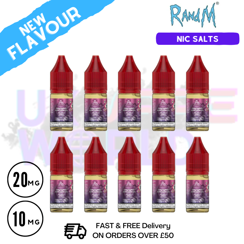Raspberry Watermelon RandM Tornado 7000 Nic Salt BOX OF 10