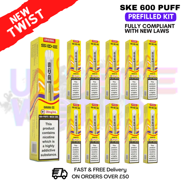 CRYSTAL BAR SKE 600 Puff Original Box Of 10 Kits