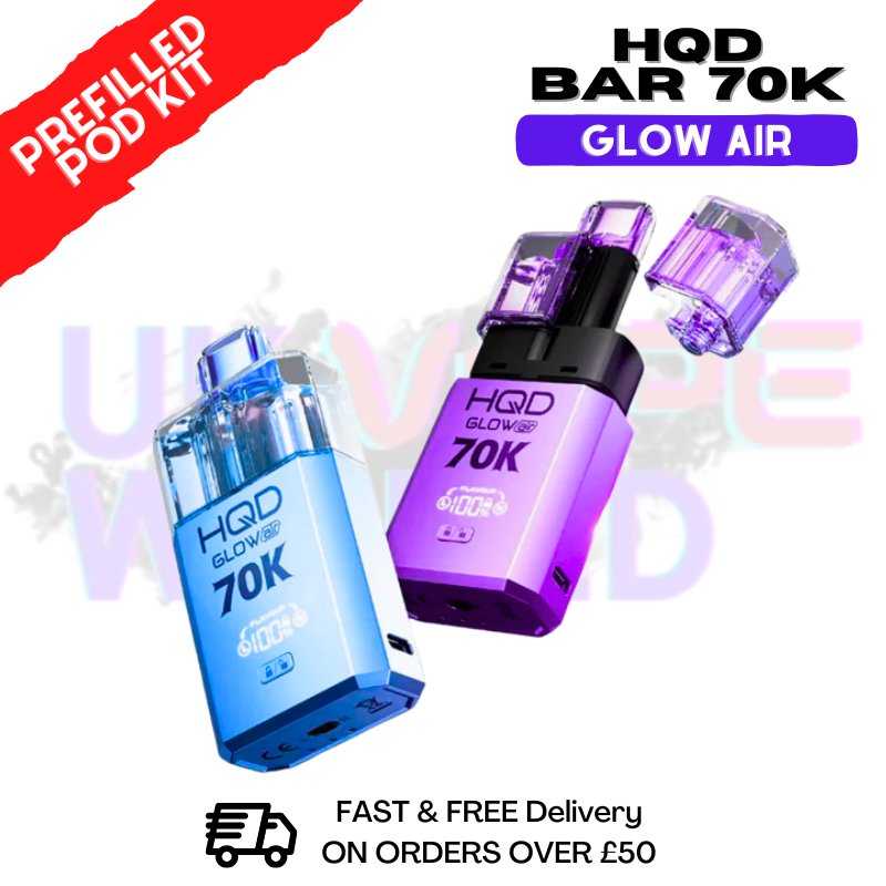 HQD 70K Glow Air 70000 Puff Bar Twist Pod Kit - £13.99