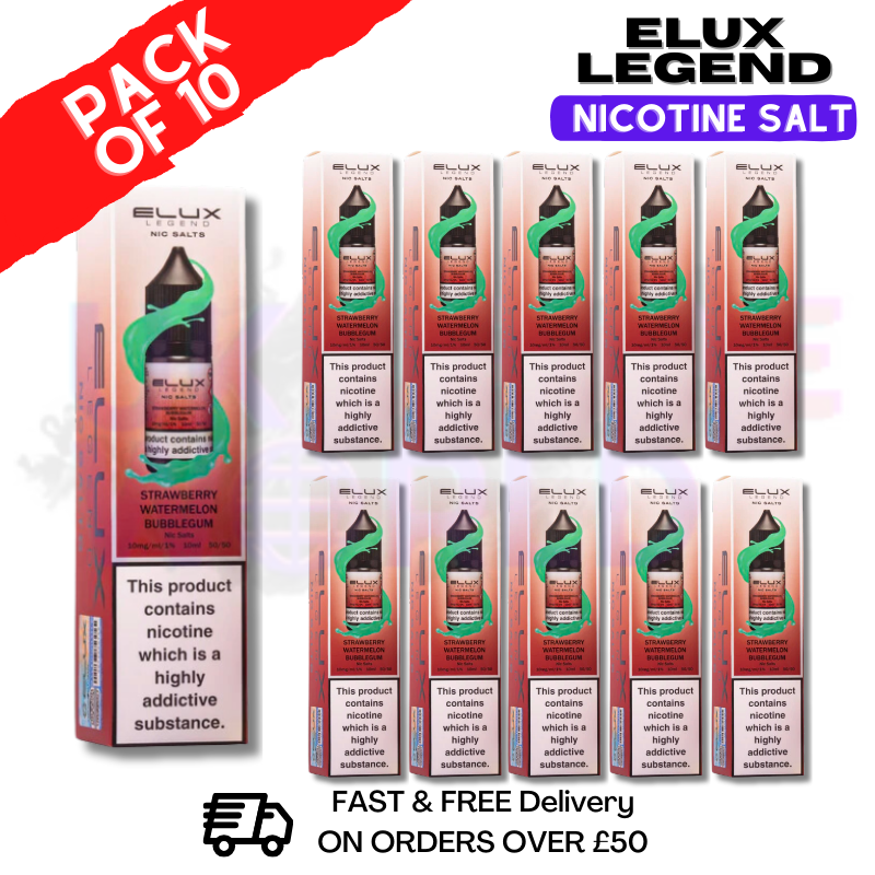Strawberry Watermelon Bubblegum Elux Legend Nic Salt BOX OF 10 Strawberry Watermelon Bubblegum Elux Legend Nic Salt BOX OF 10