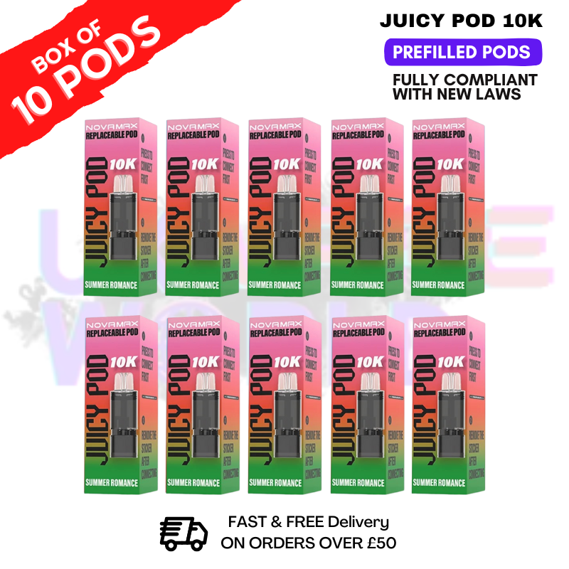 Summer Romance Juicy Pod 10K Prefilled Pods Box Of 10