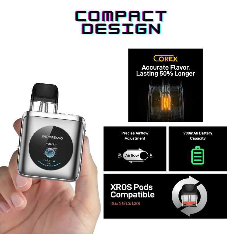 Vaporesso Xros Nano 4 Titanium Silver Pod Vape Kit - £21.99