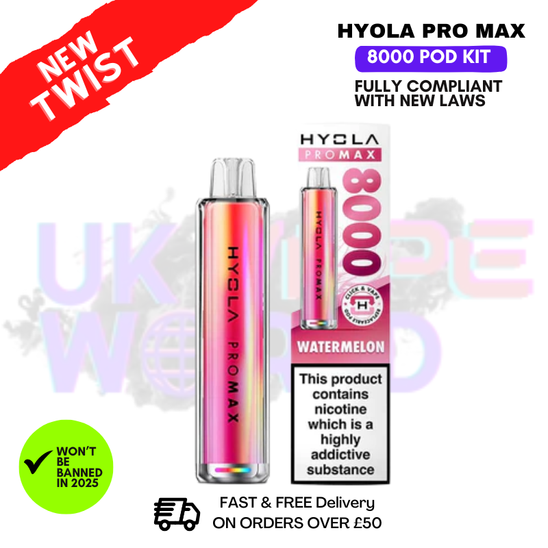 Watermelon Hyola Pro Max 8000 Puff Prefilled Pod Kit