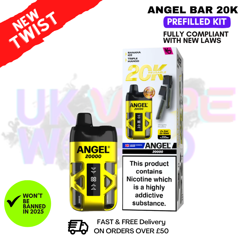 Yellow Edition Angel Bar 20K Puff Twist Prefilled Pod Kit