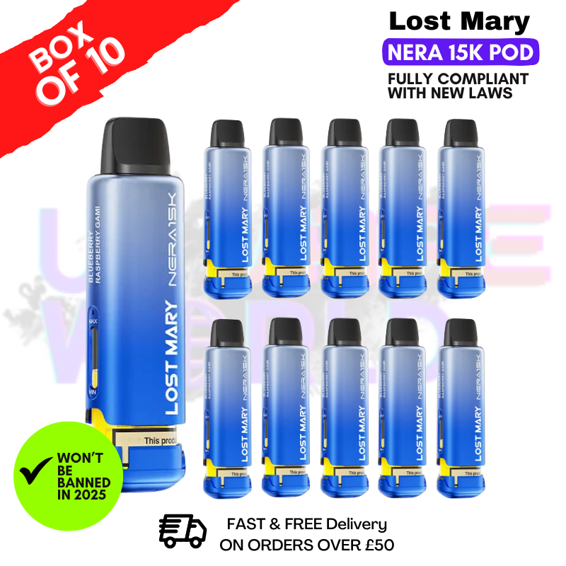 Blueberry Raspberry Gami Lost Mary Nera15K REFIL Box OF 10