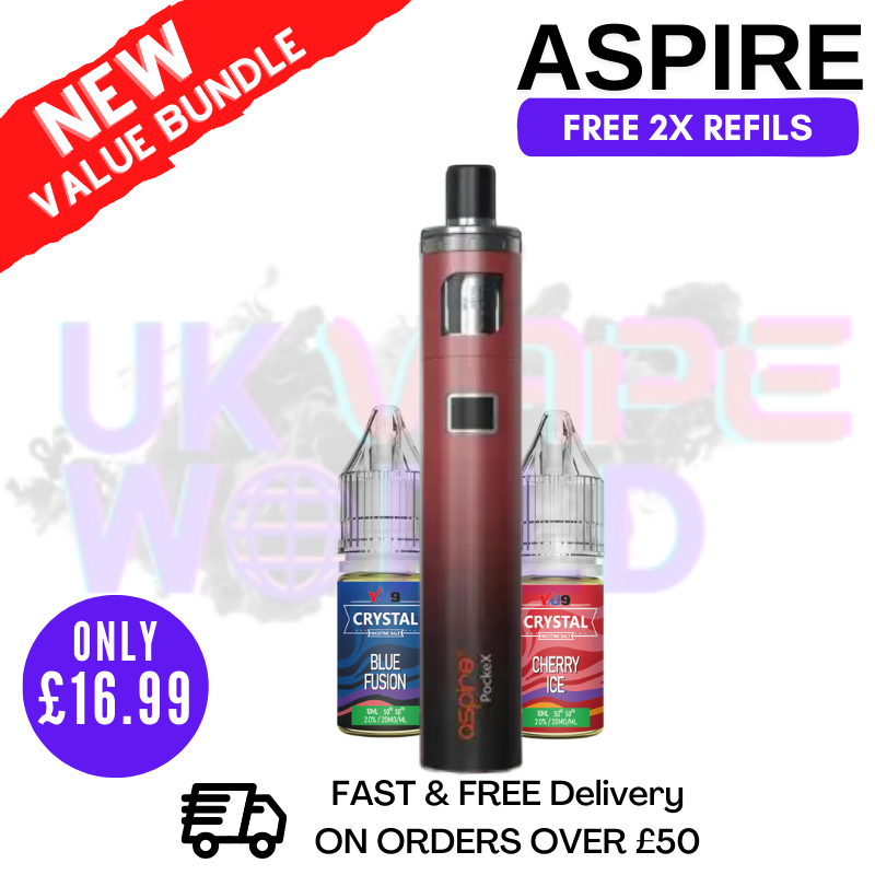 Aspire Pockex Red Gradient AIO Vape Pen | ONLY £16.99